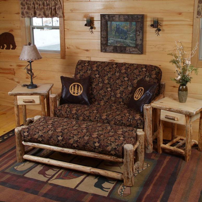 Live Edge Log End Table | Handcrafted Log Furniture from Minnesota ...