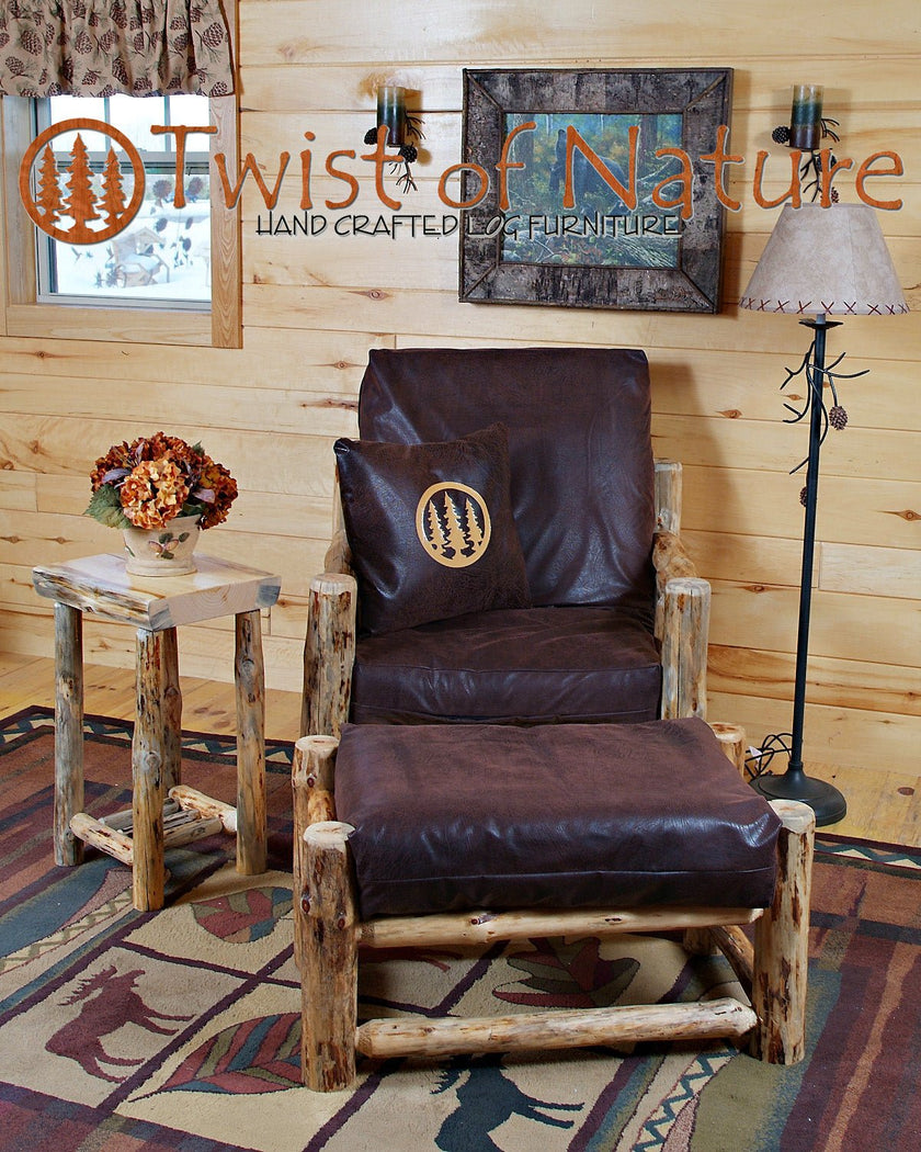 Live Edge Log End Table | Handcrafted Log Furniture from Minnesota ...