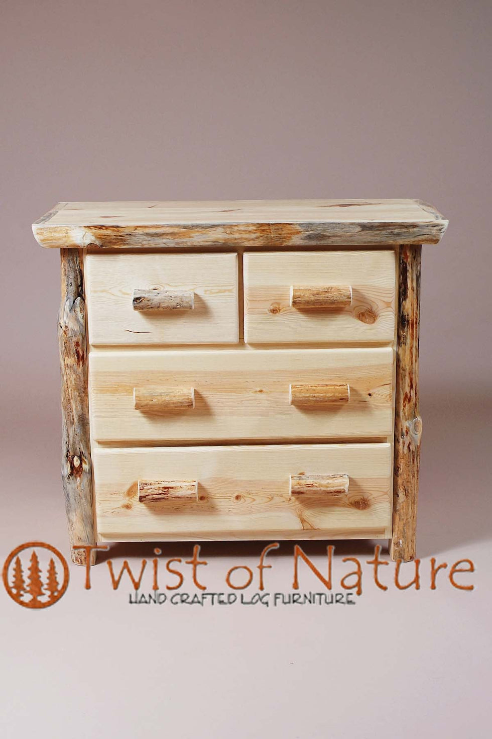 Split Drawer Log Dresser – Twist of Nature