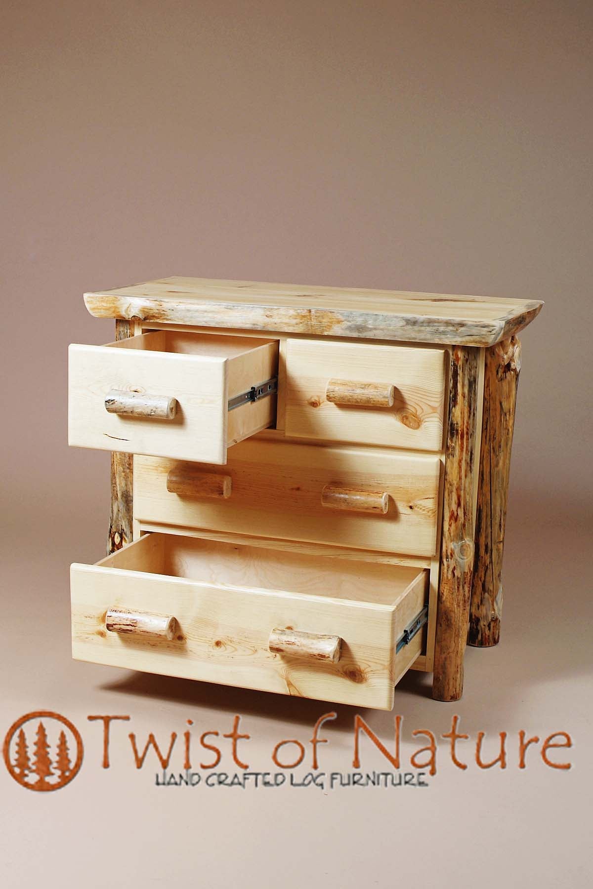 Split Drawer Log Dresser – Twist of Nature